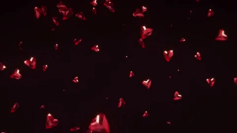 Falling Diamond Hearts - Looped Backgrou... | Stock Video | Pond5