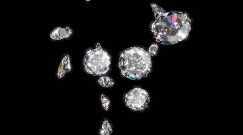 Falling Diamonds Stock Footage ~ Royalty Free Stock Videos | Pond5