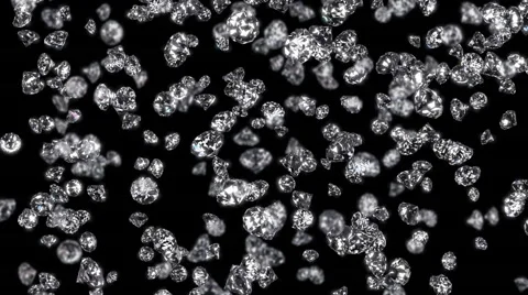 Falling Diamonds - 3d animation | Stock Video | Pond5