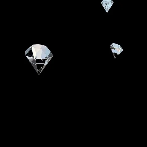 Falling diamonds background 4k alpha cha... | Stock Video | Pond5