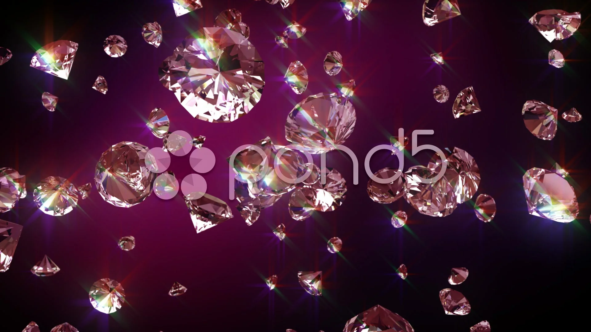 Purple Diamonds Falling Rain