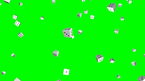 Falling dice – seamless loop, overlay,... | Stock Video | Pond5