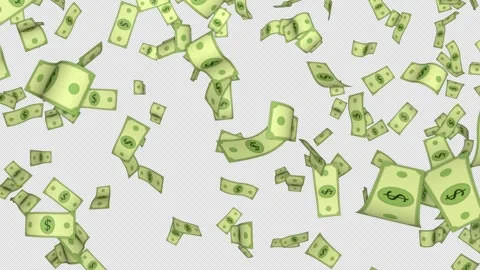 Falling Dollars Cartoon Banknote Animati... | Stock Video | Pond5