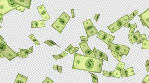 Falling Dollars Cartoon Banknote Animati... | Stock Video | Pond5