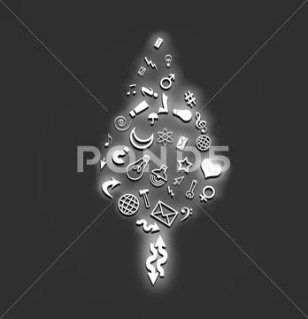 Falling down social media icons ~ Clip Art #48331135