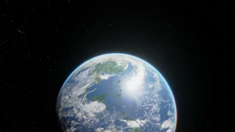 Falling on the Earth from space 3d model... | Stock Video | Pond5