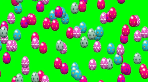 Falling easter eggs seamless loop video ... | Stock Video | Pond5