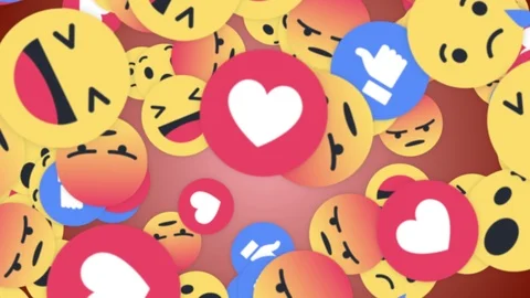 Falling Emoji Signs Animation, Rendering | Stock Video | Pond5