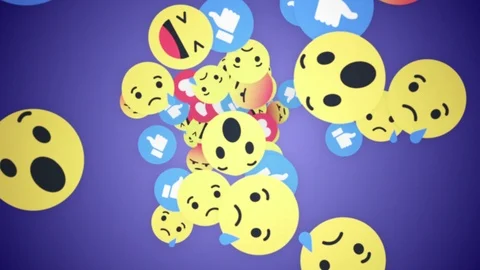 Falling Emoji Signs Animation, Rendering | Stock Video | Pond5