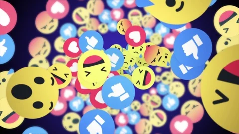 Falling Emoji Signs Animation, Rendering... | Stock Video | Pond5