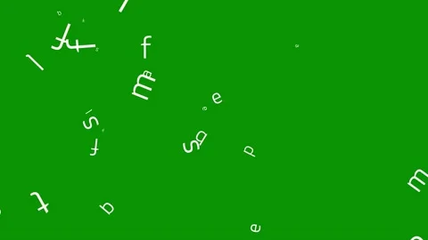Falling English alphabets green screen m... | Stock Video | Pond5