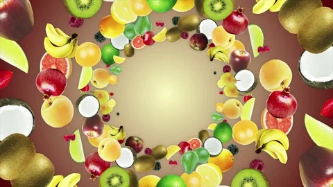 Falling FRUITS Background, Loop | Stock Video | Pond5
