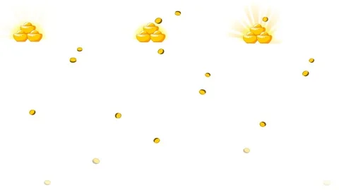 falling gold coins effect background and... | Stock Video | Pond5