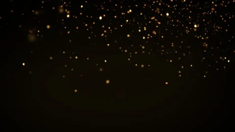 Falling Gold Sparks in a 3D animation | Stock Video | Pond5