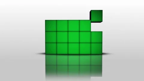 Falling Green Screen Cubes Animation, Re... | Stock Video | Pond5