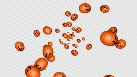 Falling Halloween Pumpkins Animation, Ba... | Stock Video | Pond5