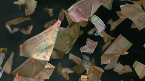 Money Fall Rupee Stock Footage ~ Royalty Free Stock Videos | Pond5