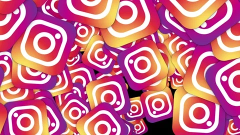 Falling INSTAGRAM Logo Animation with Al... | Stock Video | Pond5