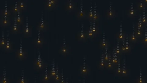Falling Korean Letters In Matrix Style R... | Stock Video | Pond5
