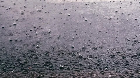 Falling into large puddle on asphalt, fl... | Stock Video | Pond5