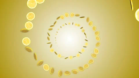 Falling LEMONS Slices Fruits, Animation,... | Stock Video | Pond5