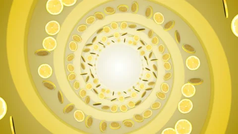 Falling LEMONS Slices Fruits, Animation,... | Stock Video | Pond5