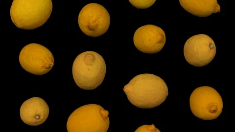 Falling Lemons on Transparent Background... | Stock Video | Pond5