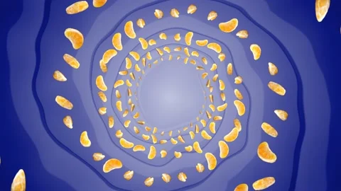 Falling MANDARIN Slices Fruits, Animatio... | Stock Video | Pond5