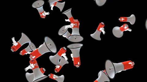 Megaphone Render Stock Video Footage | Royalty Free Megaphone Render ...