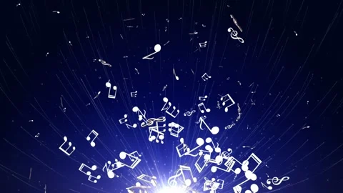 Falling Musical Notes Animation Backgrou... | Stock Video | Pond5