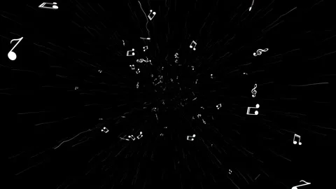 Falling Musical Notes Animation Backgrou... | Stock Video | Pond5