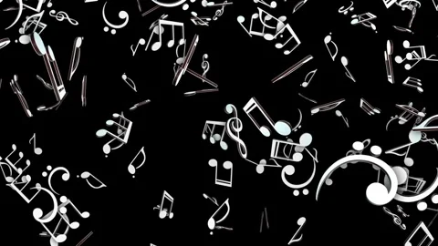 Musical Notes Alpha Stock Video Footage | Royalty Free Musical Notes ...