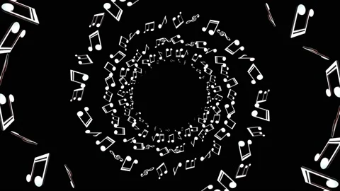 Falling Musical Notes Animation, Renderi... | Stock Video | Pond5