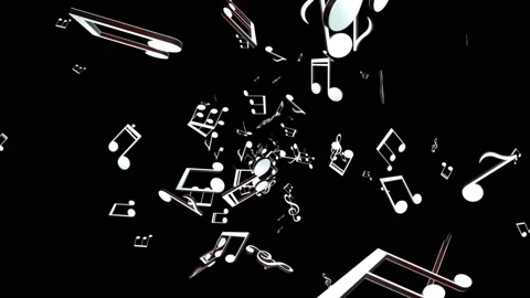 Falling Musical Notes Animation, Renderi... | Stock Video | Pond5