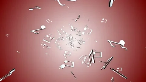 Falling Musical Notes Animation, Renderi... | Stock Video | Pond5