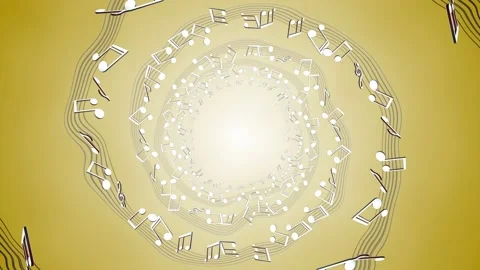 Falling Musical Notes Animation, Renderi... | Stock Video | Pond5