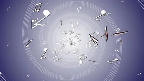 Falling Musical Notes Animation, Renderi... | Stock Video | Pond5