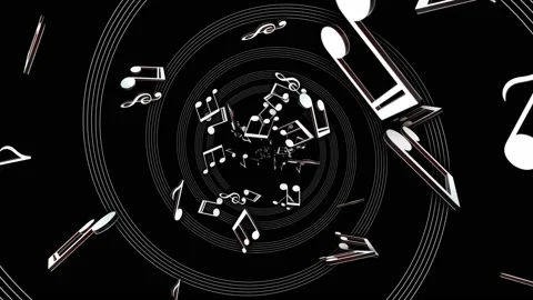 Falling Musical Notes Animation, Renderi... | Stock Video | Pond5