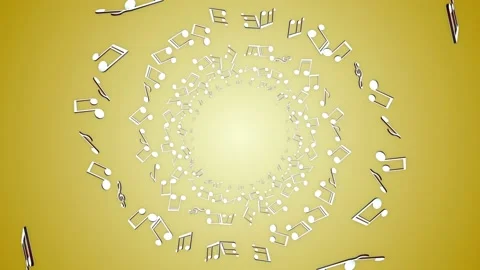 Falling Musical Notes Animation, Renderi... | Stock Video | Pond5