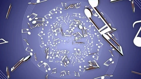 Falling Musical Notes Animation, Renderi... | Stock Video | Pond5