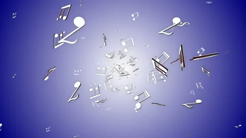 Falling Musical Notes Animation, Renderi... | Stock Video | Pond5