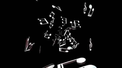 Falling Musical Notes Animation, Renderi... | Stock Video | Pond5