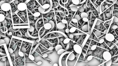 Falling Musical Notes Animation Transiti... | Stock Video | Pond5