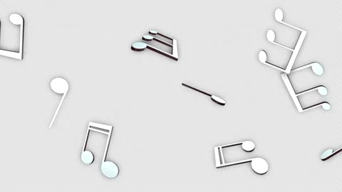 Falling Musical Notes Animation Transiti... | Stock Video | Pond5