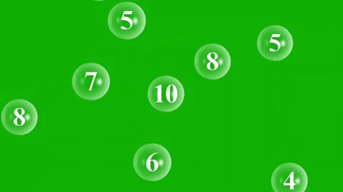 Falling numbers enclosed in bubbles with... | Stock Video | Pond5