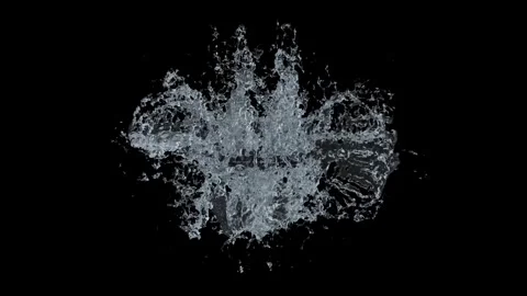 Falling object in colored water with spl... | Stock Video | Pond5