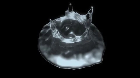 Falling object in water with splash on b... | Stock Video | Pond5