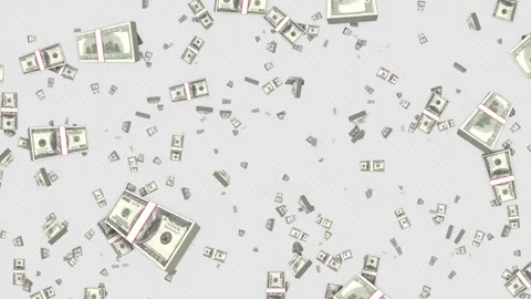 Falling One Hundred Dollars Banknote Ani... | Stock Video | Pond5