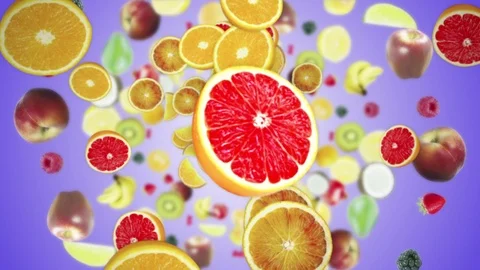 Falling ORANGES Animation, Fruits and Fo... | Stock Video | Pond5