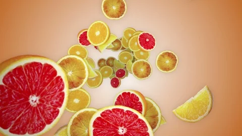 Falling ORANGES Background Animation, wi... | Stock Video | Pond5
